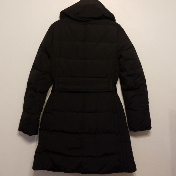 Talbots | Jackets & Coats | Talbots Belted Black Quilted Puffer Coat ...